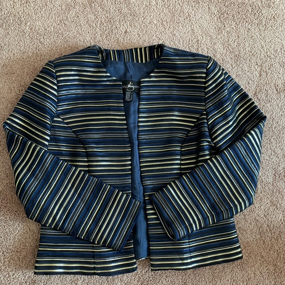 JS Collections | Jackets & Coats | Js Collections Navy Gold Silver ...